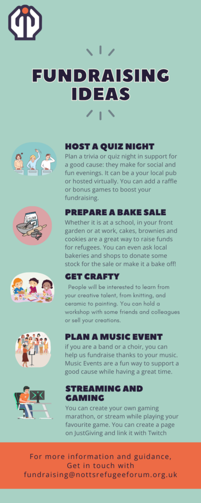 Fundraising Ideas | Nottingham Refugee Forum